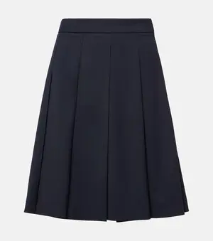 ALESSANDRA RICH Alessandra Rich Pleated Wool-Blend Miniskirt