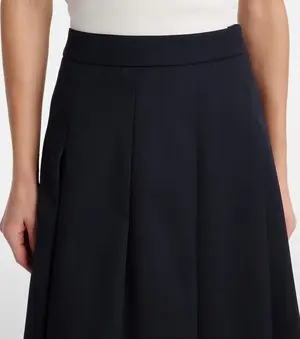 Alessandra Rich Pleated Wool-blend Miniskirt