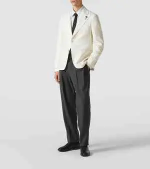 LARDINI Wool, Linen, And Silk Blazer