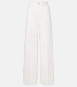 TOTEME High-rise Wide-leg Jeans - White