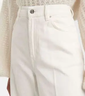 TOTEME High-rise Wide-leg Jeans - White