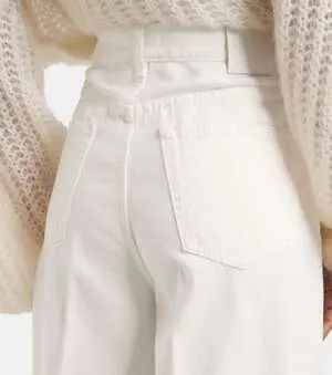 TOTEME High-rise Wide-leg Jeans - White