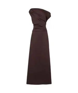 Staud Phare One-shoulder Maxi Dress - Brown