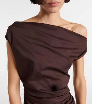 Staud Phare One-shoulder Maxi Dress - Brown