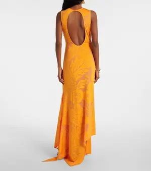 Etro Floral Maxi Dress - Orange