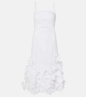 Simkhai Bella Floral-appliqué Midi Dress