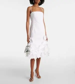 Simkhai Bella Floral-appliqué Midi Dress