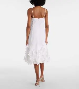 Simkhai Bella Floral-appliqué Midi Dress