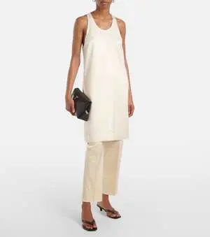 TOTEME Cotton-blend Straight Pants - Beige