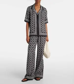 Simkhai Koda Printed Bowling Shirt