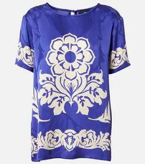Etro Floral Satin Top