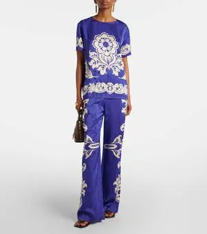 Etro Floral Satin Top
