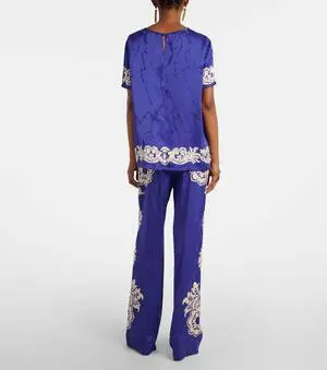 Etro Floral Satin Top