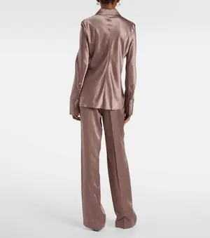 JOSEPH Brunel Silk Satin Blouse - Neutrals