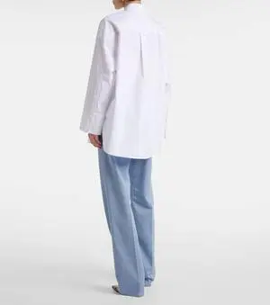 Dorothee Schumacher Floral Appliqué Cotton-blend Poplin Shirt - White