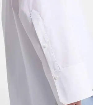 Dorothee Schumacher Floral Appliqué Cotton-blend Poplin Shirt - White