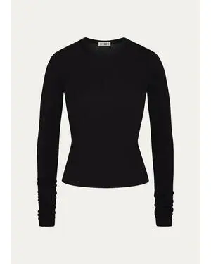 Eterne Eterne Fitted Long-Sleeve T-Shirt Black