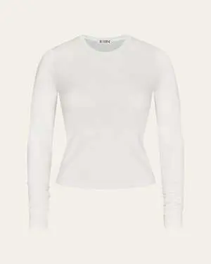 Eterne Fitted Long-sleeve T-shirt - Ivory