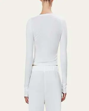 Eterne Fitted Long-sleeve T-shirt - Ivory