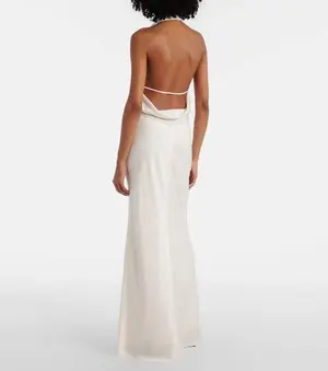 Simkhai Reannon Draped Satin Gown