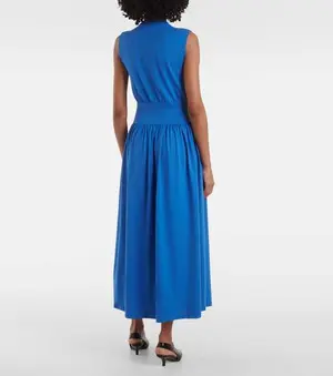 TOTEME Cotton Jersey Midi Dress - Blue