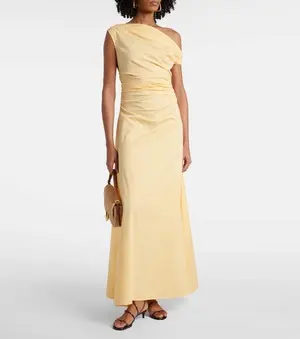 Staud Phare One-shoulder Maxi Dress - Yellow