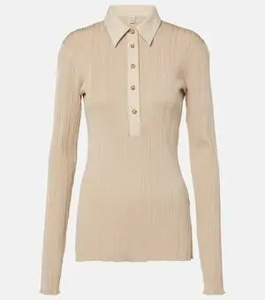 TOTEME Jersey Polo Sweater