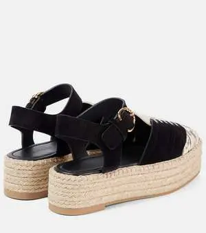 Ulla Johnson Elsa Leather Espadrilles - Black