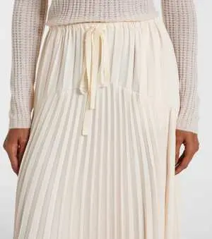 Vince Plisse Tiered Midi Skirt