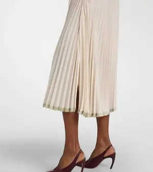 Vince Plisse Tiered Midi Skirt