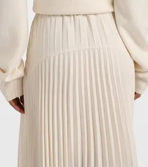 Vince Plisse Tiered Midi Skirt