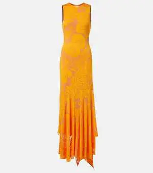 Etro Floral Maxi Dress - Orange