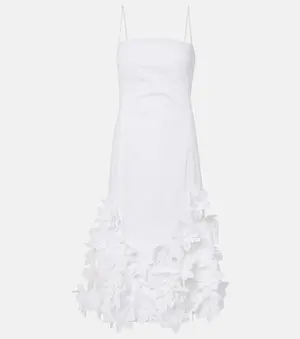 Simkhai Bella Floral-applique Midi Dress - White