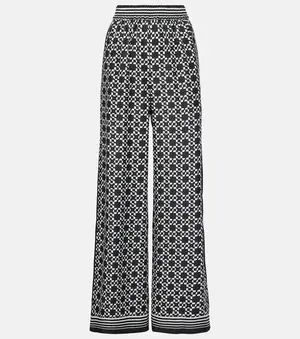 Simkhai Zuna Printed Wide-leg Pants - Black