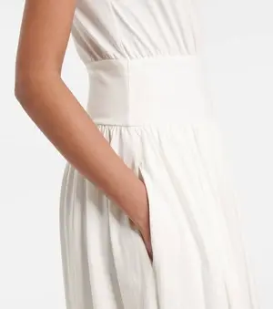 TOTEME Cotton Jersey Midi Dress - White