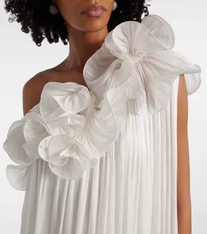 Costarellos Charmain Ruffled Gown