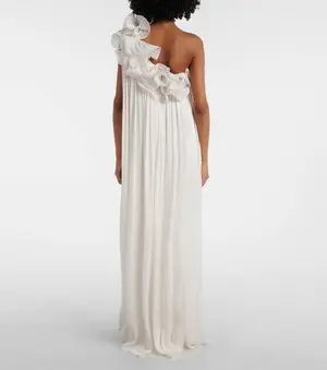 Costarellos Charmain Ruffled Gown