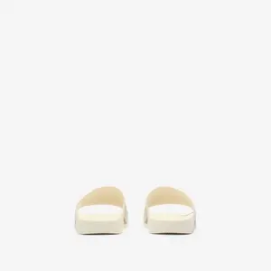 Burberry Check Print Slides - Light Beige