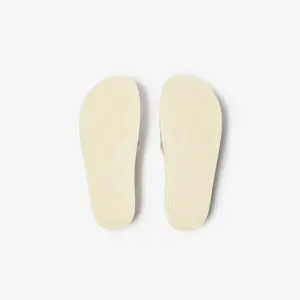 Burberry Check Print Slides - Light Beige