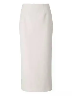 Roland Mouret Crepe Midi Skirt - White