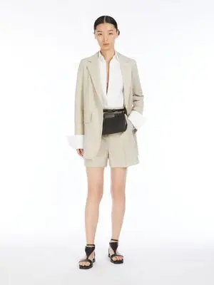Max Mara Wool Canvas Short