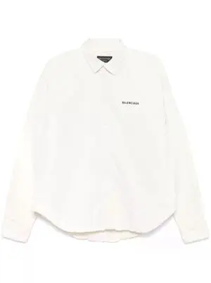 Men's White Embroidered