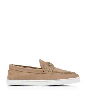 CHRISTIAN LOUBOUTIN Chambeliboat Leather Loafers - Beige