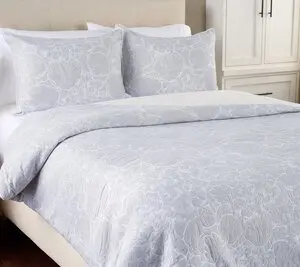 NORTHERN NIGHTS As Is Floral Gauze Matelasse Comforter Set-k - One-color