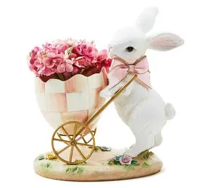 MACKENZIE-CHILDS Rosy Meadow Bunny Egg Cart - One-color