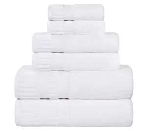 SUPERIOR 6-piece Venice Zero Twist Cotton Soft Owel Set - One-color