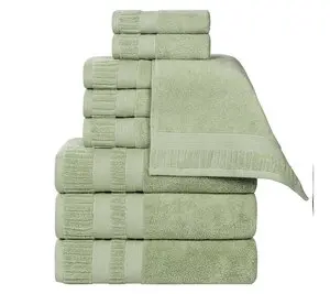 SUPERIOR 9-piece Venice Zero Twist Cotton Soft Owel Set