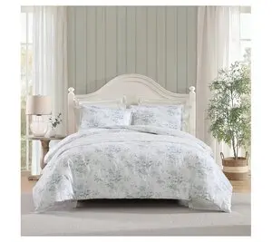 Laura Ashley Arundel Grey King Duvet Cover Set - One-color