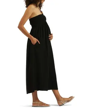 RIPE MATERNITY Evie Crochet Dress - Black