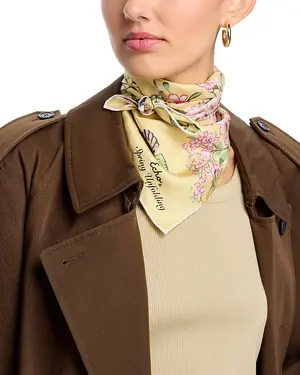 Echo Spring Unfolding Silk Square Scarf - Buttercup